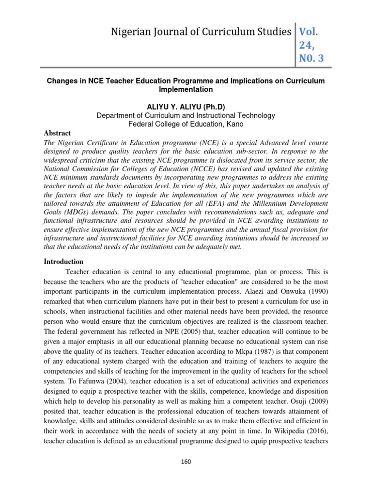 Changes in NCE Teacher Education Program | PDF | Teacher Education ...