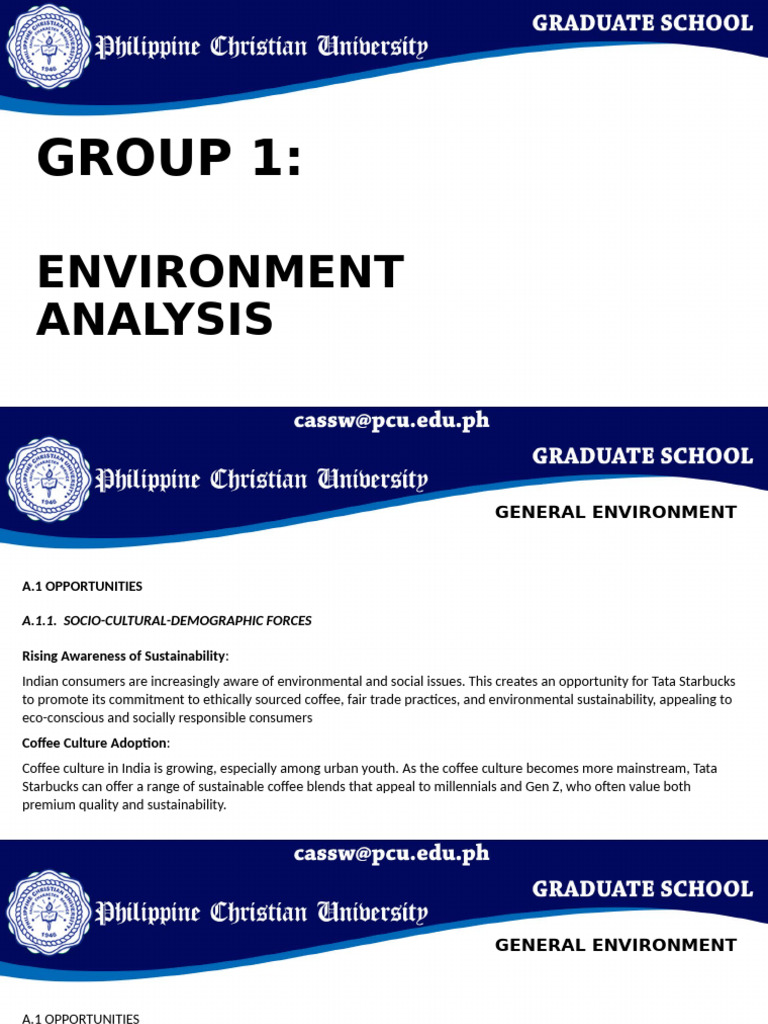 Group 1_presentation_starbucks (Rizabal, Sarah) | PDF | Sustainability | Regulatory Compliance