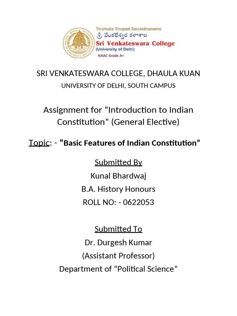 GE Assignment Constitution | PDF | Constitution | Citizenship