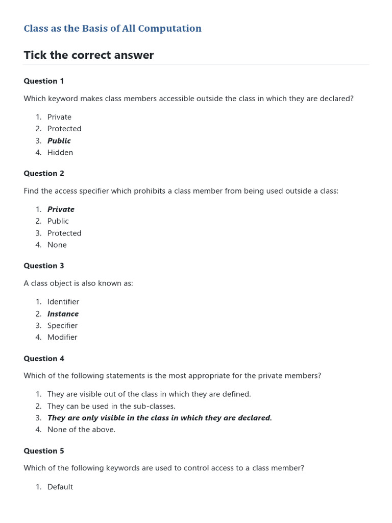 Copy Of Class As The Basis Of All Computation Pdf Class Computer Programming Method
