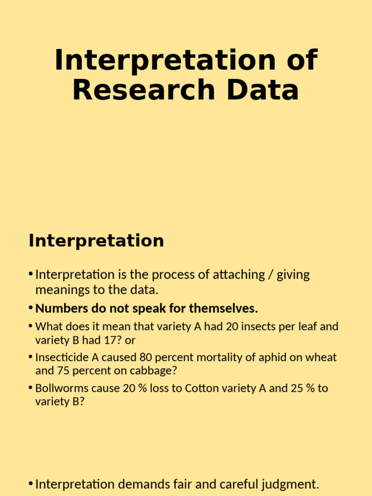 Understanding Data Interpretation Techniques | PDF | Sampling ...