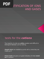 GCSE Chemistry - Test For Gases & Flame Tests | PDF