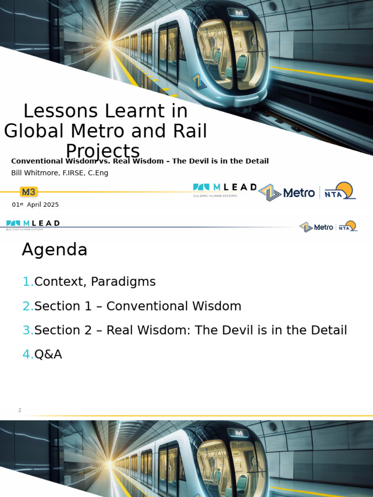 Lessons from Global Rail Projects | PDF