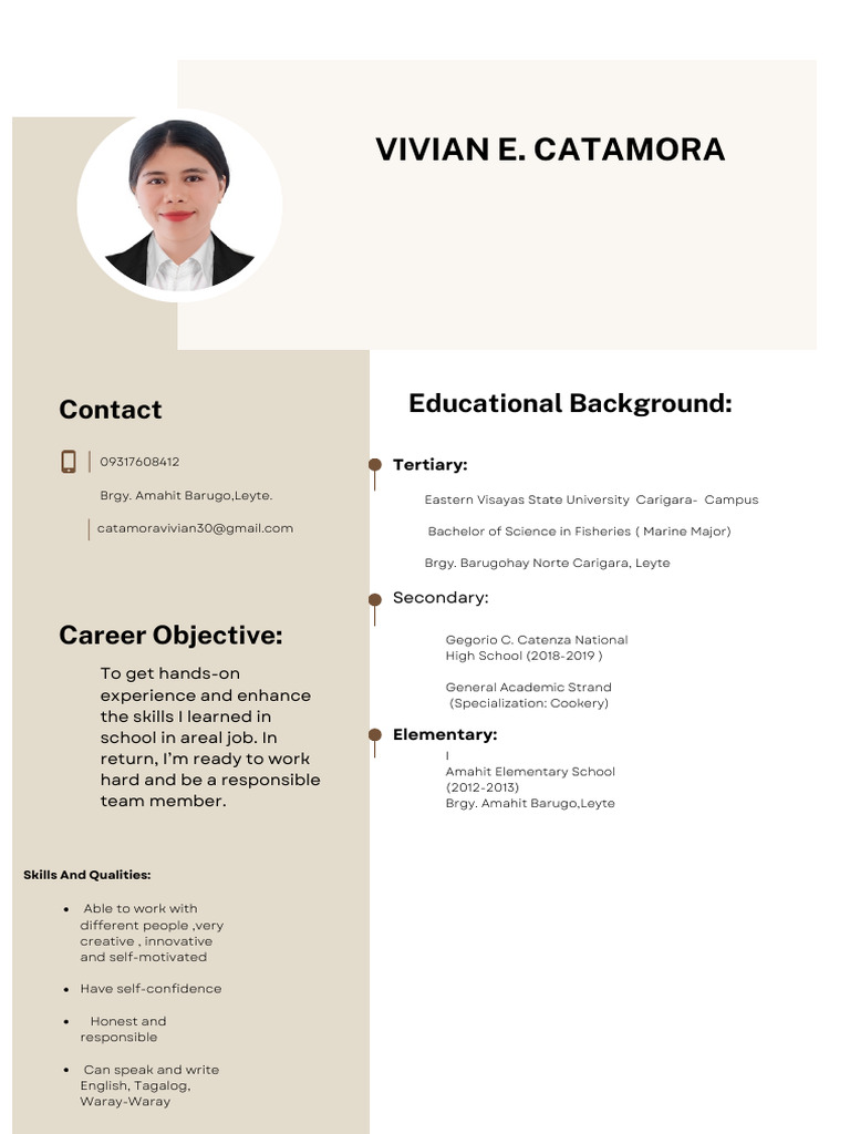 Vivian Professional Resume | PDF