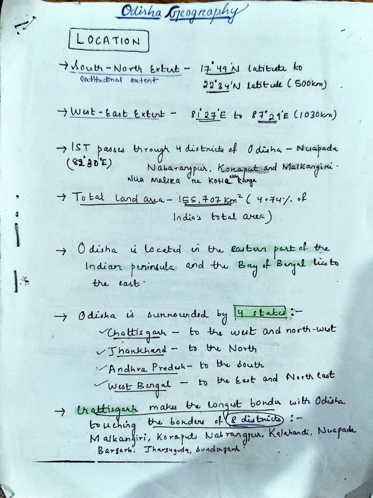 Odisha Geography | PDF