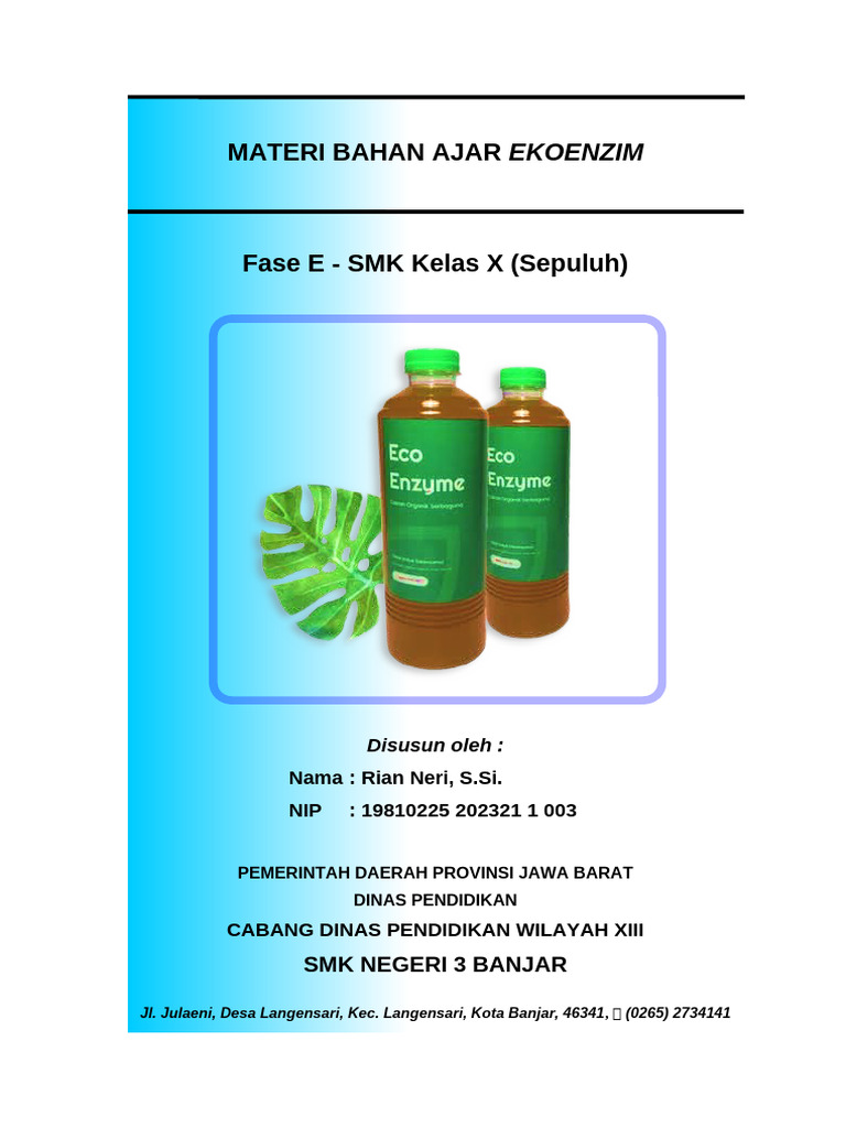 Materi Bahan Ajar Ekoenzim | PDF