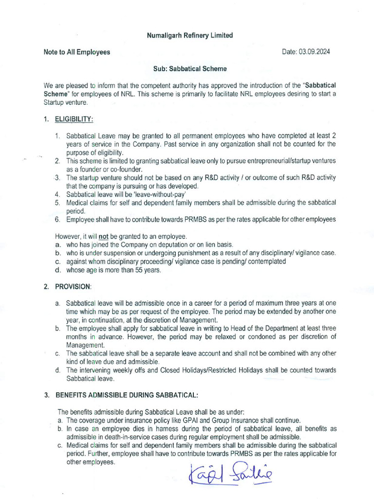 Sabbatical Leave | PDF