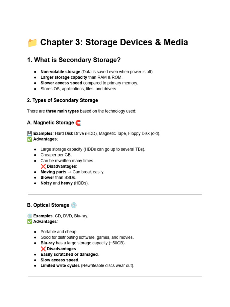 ? Chapter 3_ Storage Devices & Media and Chapter 4 Network and effects ...
