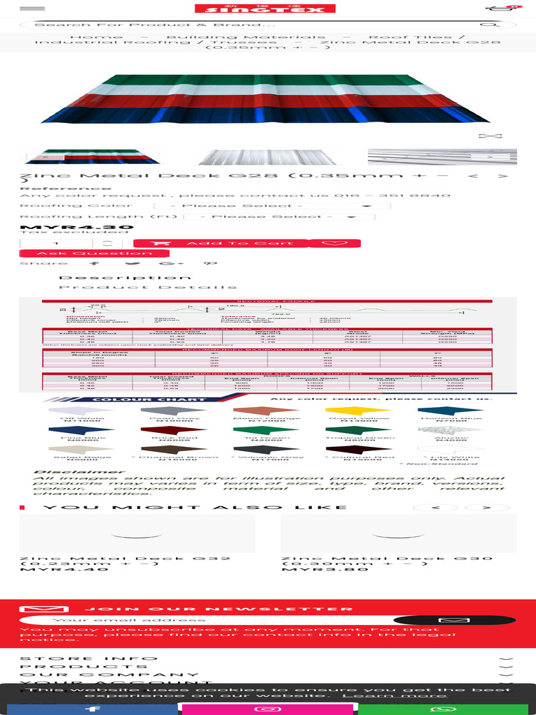 Zinc Metal Deck G28 Roofing Product | PDF