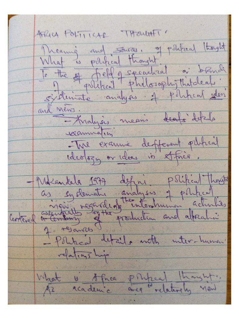 Mussa Patrick Notes PS 231 | PDF