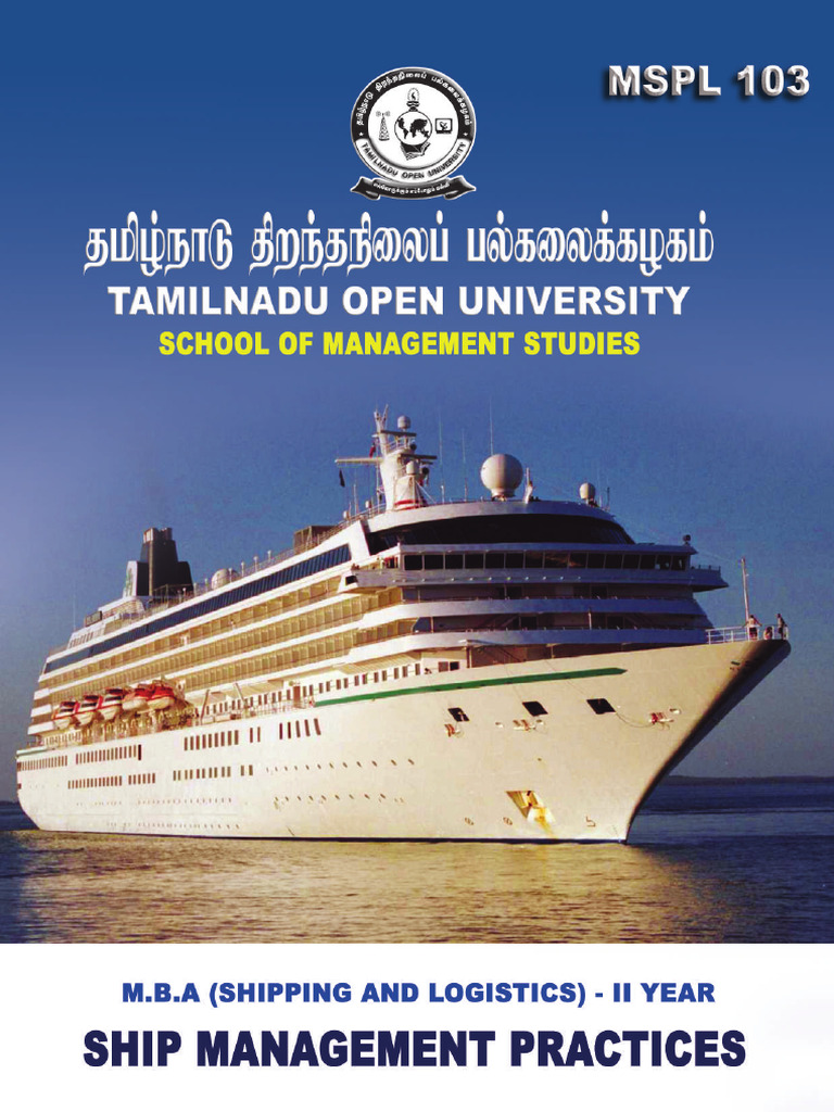 Ship Management Pratices Mba Logistics and Shipping | PDF | Insurance ...