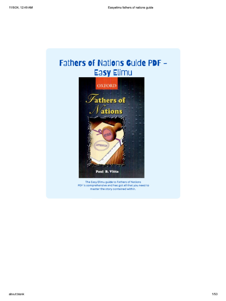 Fathers of Nation Guide | PDF