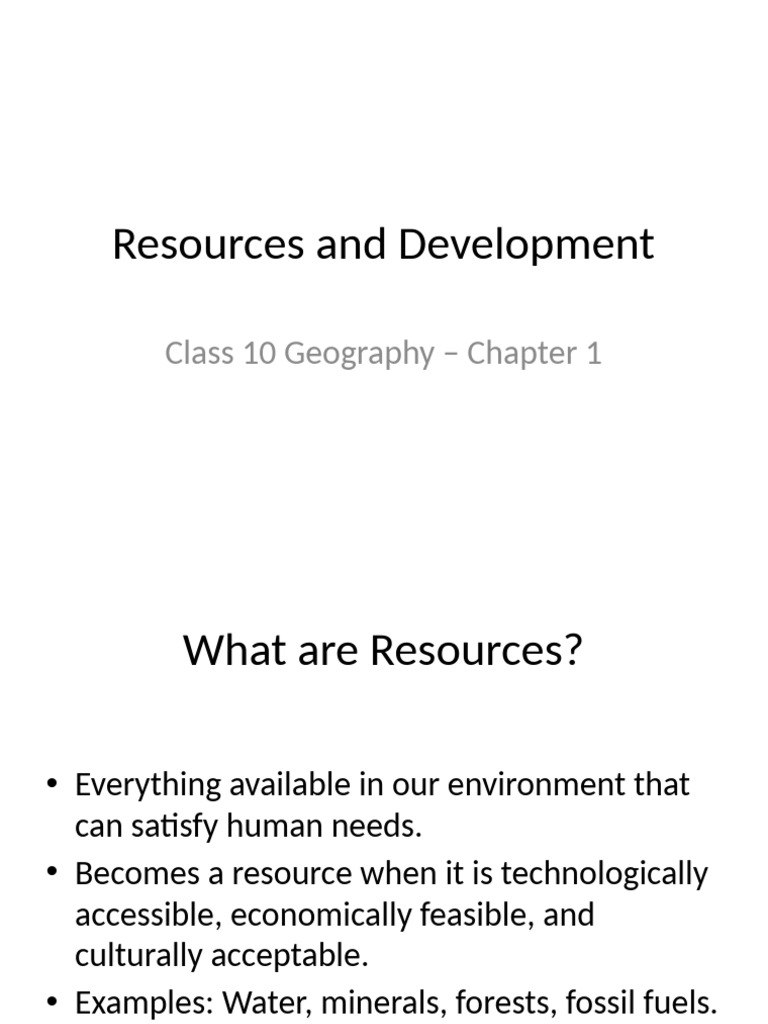Resources and Development Class10 | PDF | Soil | Agriculture
