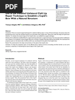 Millard's Technique for Cleft Lip Repair | PDF | Human Nose | Plastic ...
