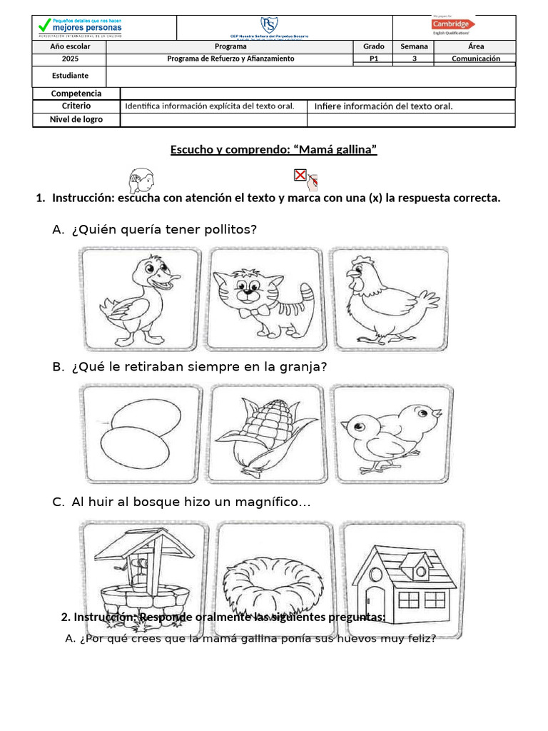 2025 P1 Comuni Sem3 Eval Comp7 - A4 X 13 Impresiones Por Ambos Lados (13 Hojas) Rev | PDF