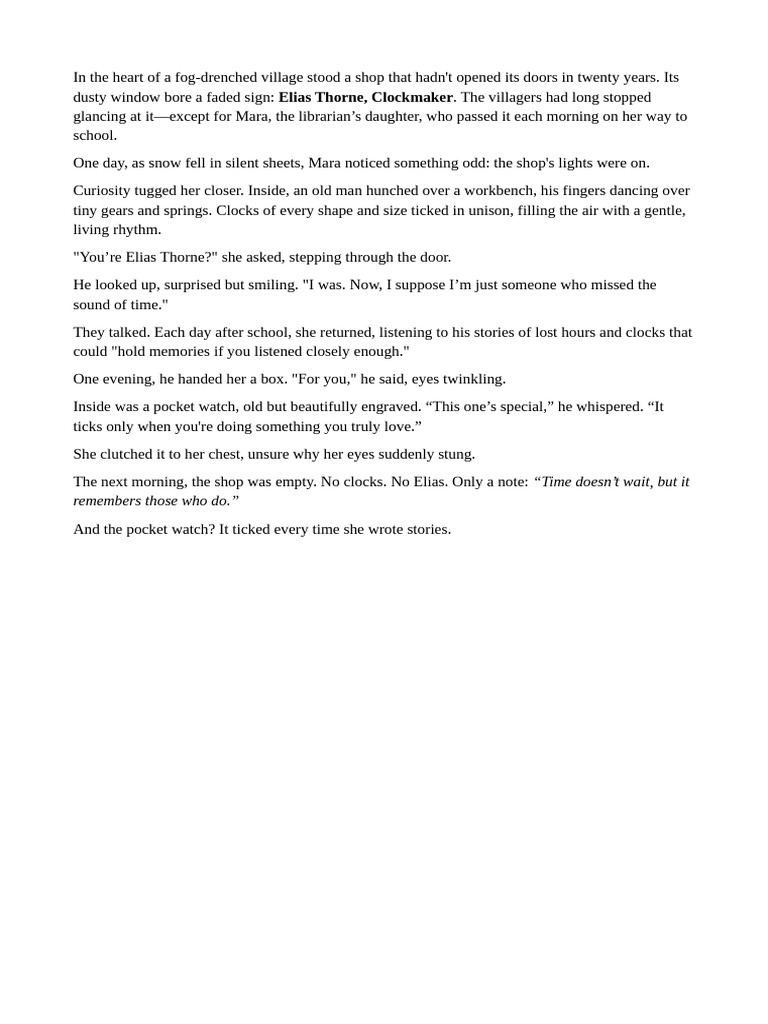 The Clockmaker's Gift | PDF