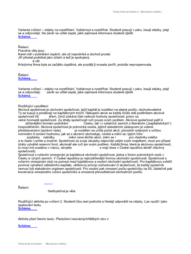 Ucitele Cesky Krok Za Krokem | PDF
