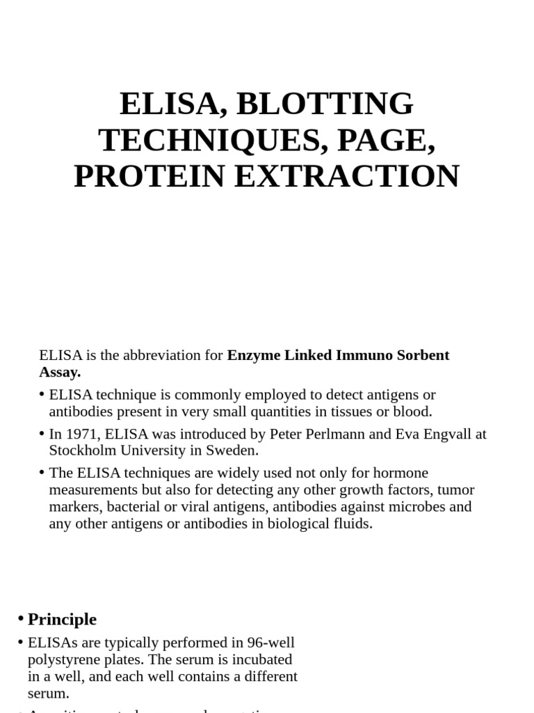 ELISA and Blotting Techniques Overview | PDF | Elisa | Gel Electrophoresis