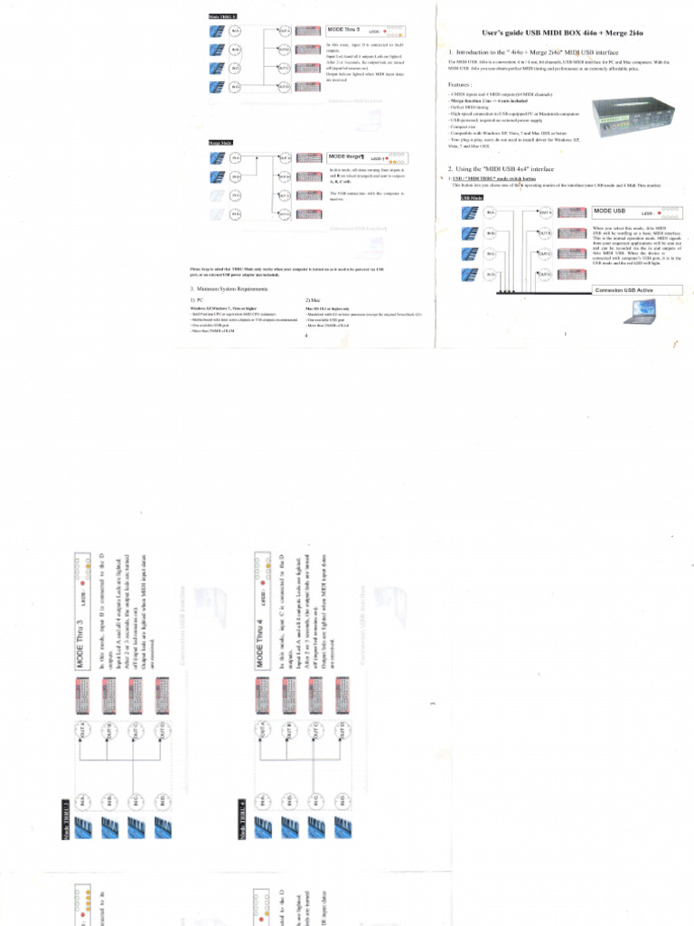 Intelligent Mate MIDIBOX 4x4 User Manual EN | PDF