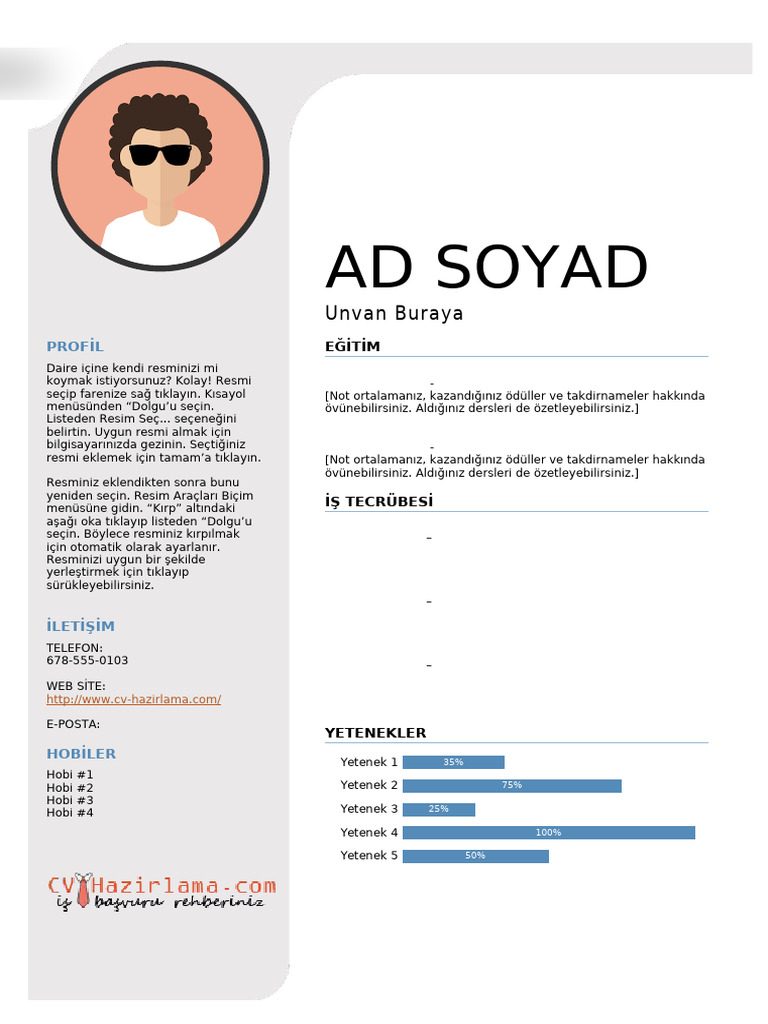 Resimli CV Ornegi | PDF