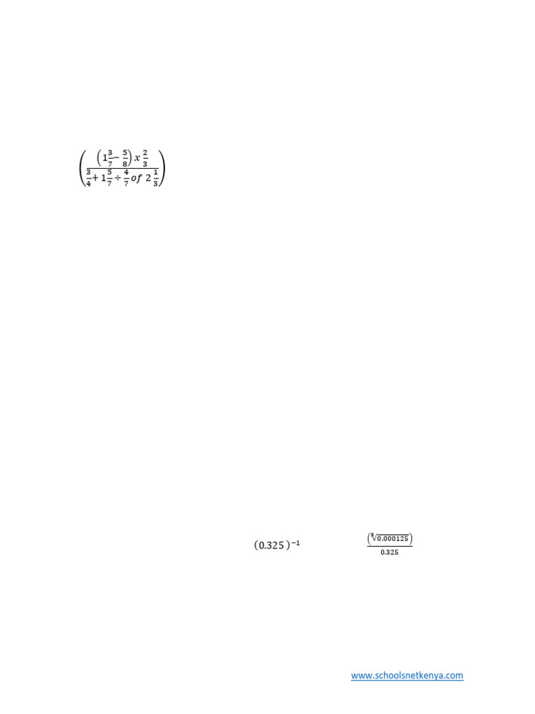 Kcse Prediction Mathematics Paper 1 2020 | PDF | Circle | Area