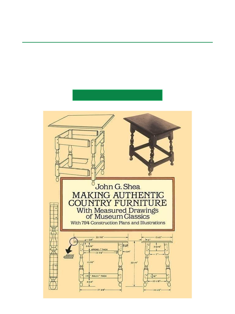Making Authentic Country Furniture With Measured Drawings of Museum ...