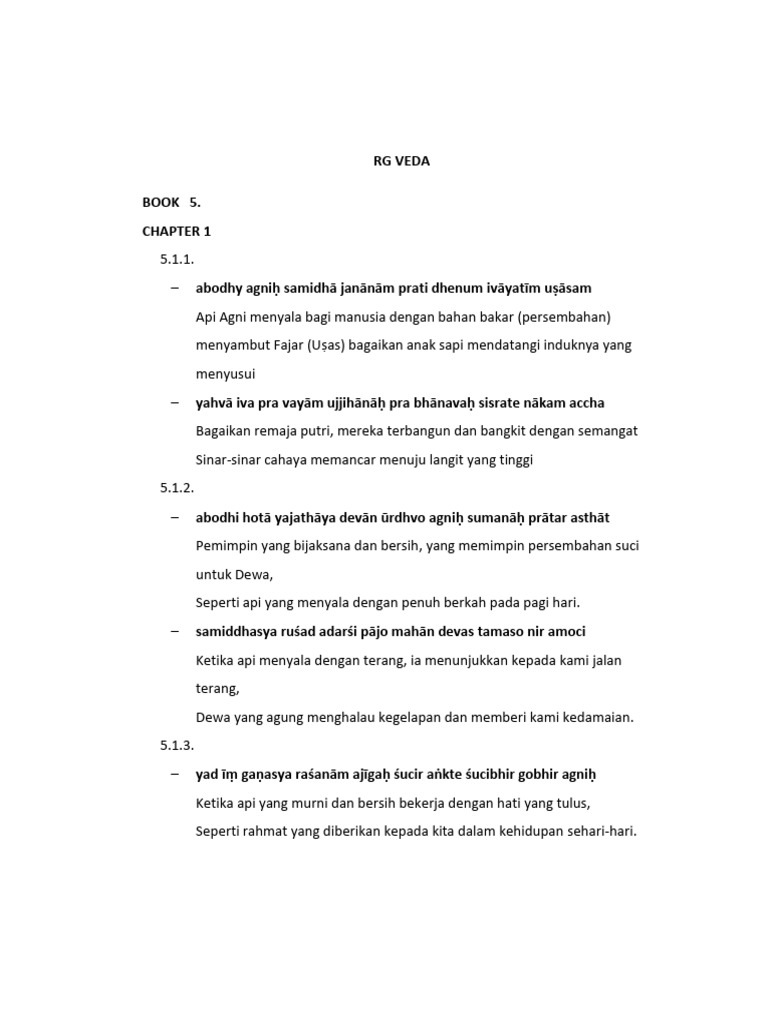5. Rg Veda Sankrit_indonesia | PDF