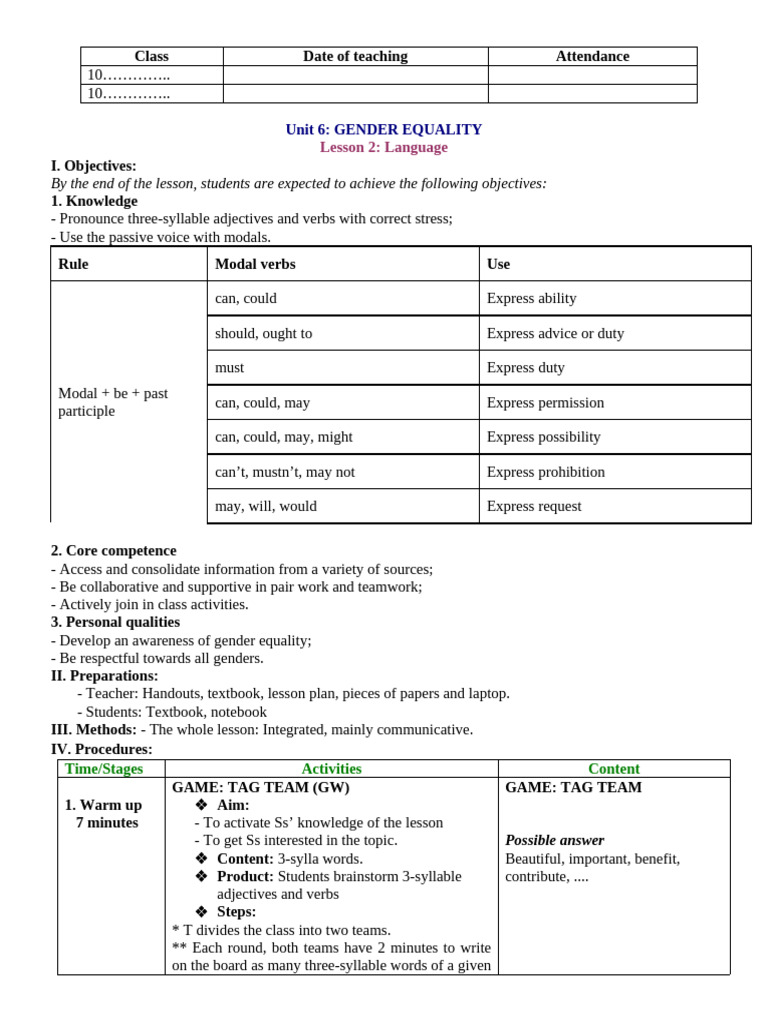 Unit 6 Lesson 2 Language Pdf Stress Linguistics Verb