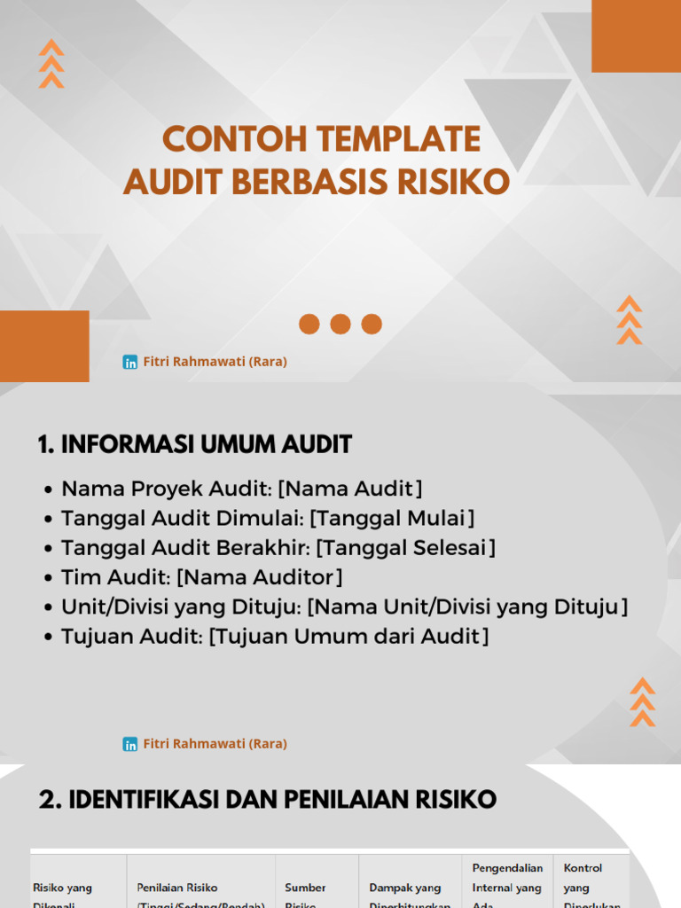 Contoh Template Audit Berbasis Risiko | PDF