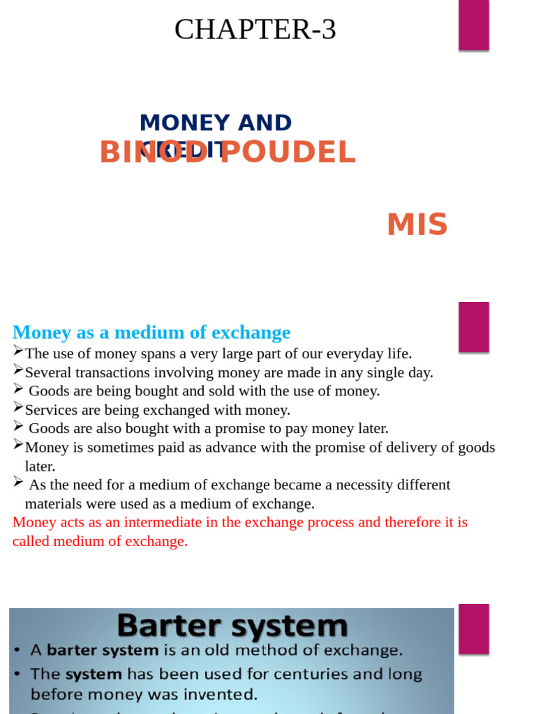 Money as a Medium of Exchange | PDF | Money | Medium Of Exchange