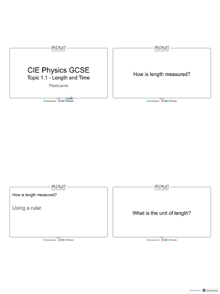 Combined - CIE Physics Flash Cards-4in1 | PDF
