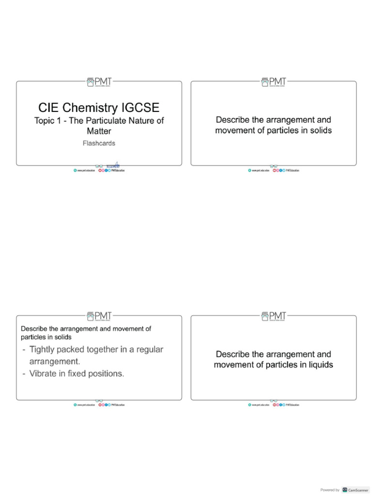 Combined - CIE Chemistry Flash Cards-4in1 | PDF