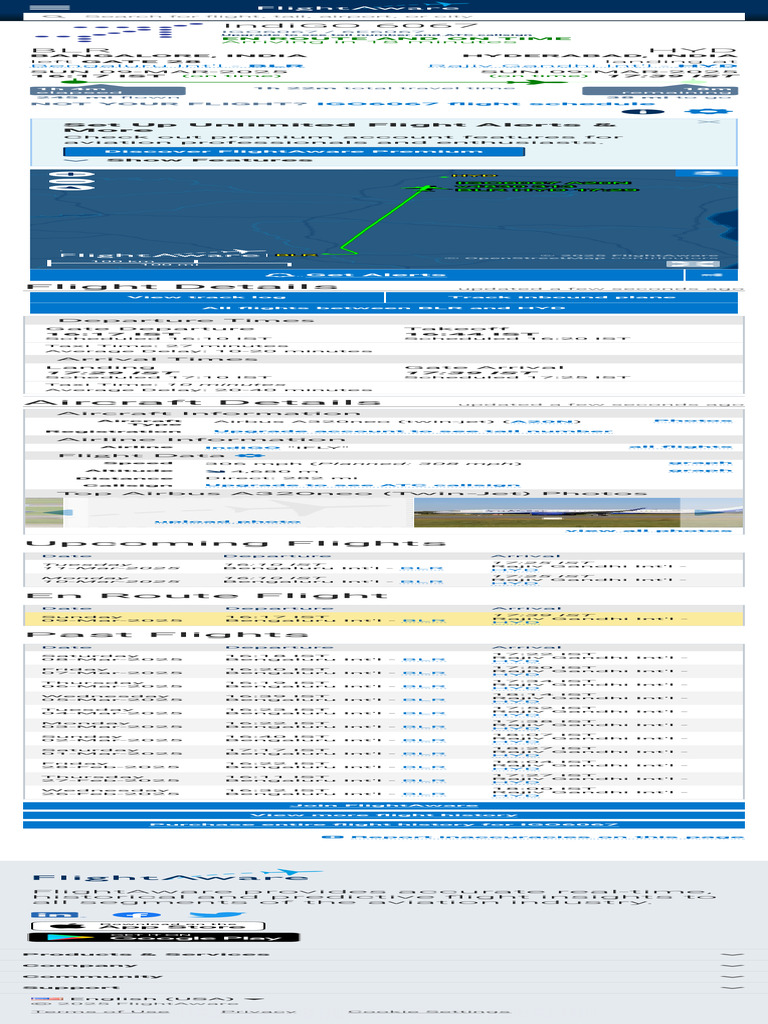 6E6067 (IGO6067) IndiGO Flight Tracking and History 09-Mar-2025 (BLR VOBL-HYD VOHS ...