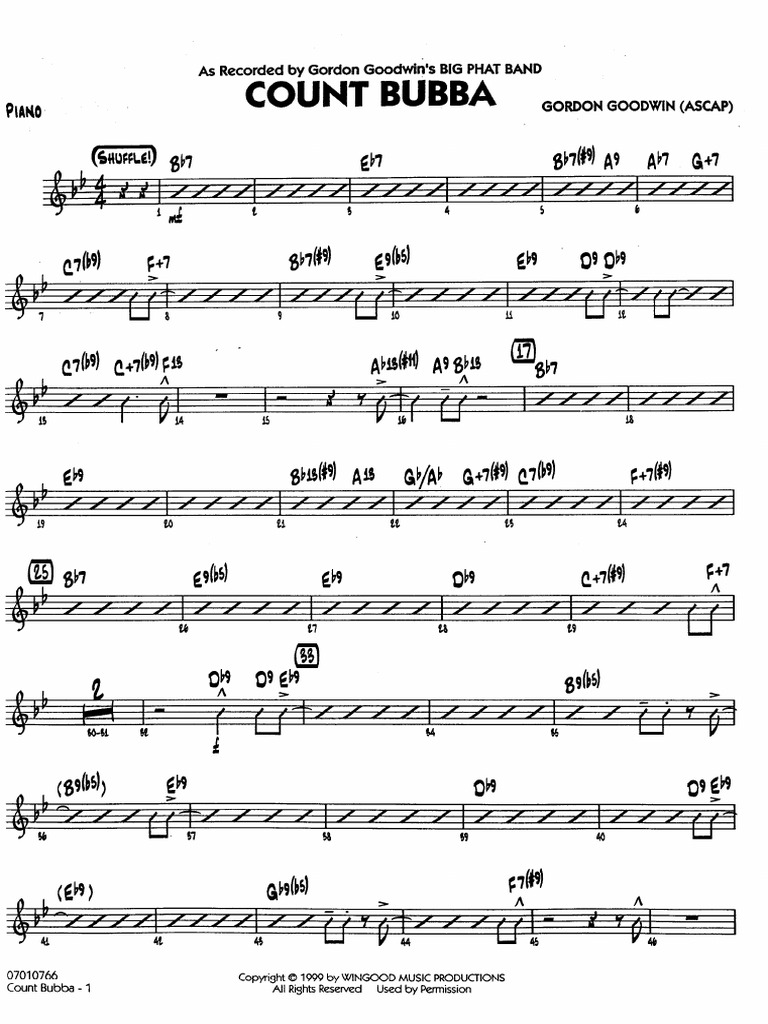 Count Bubba - Piano | PDF