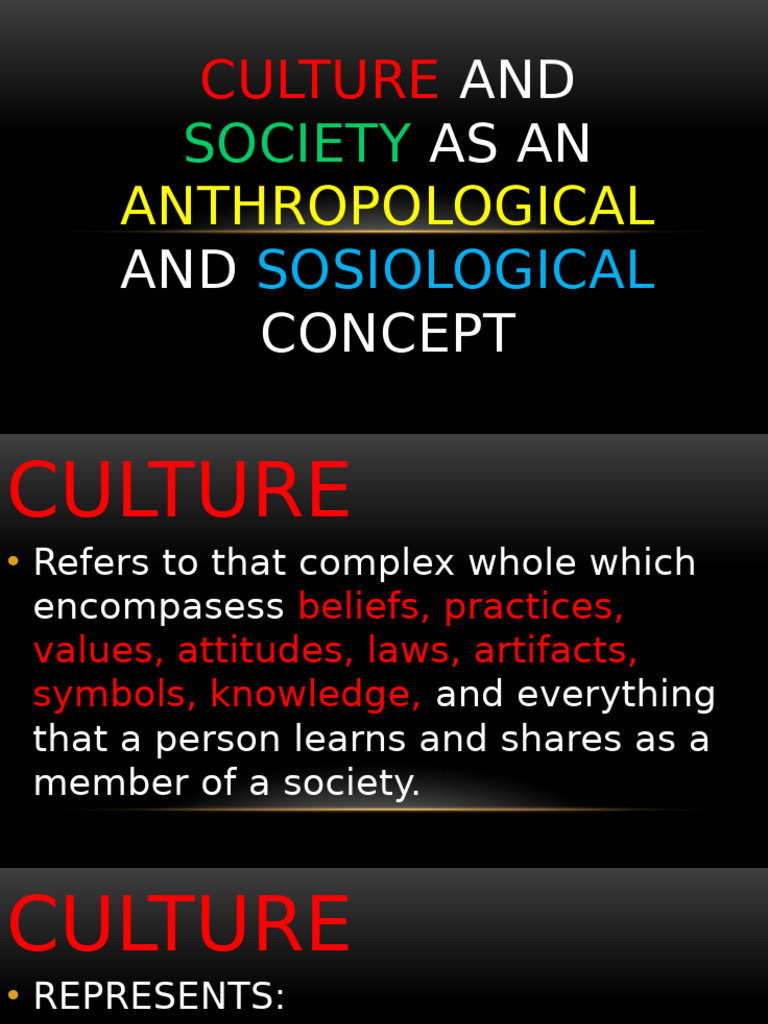 Understanding Culture and Society Concepts | PDF | Society | Behavior