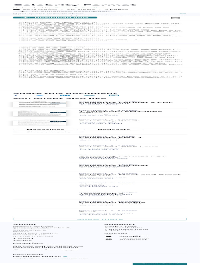 Celebrity Format PDF | PDF
