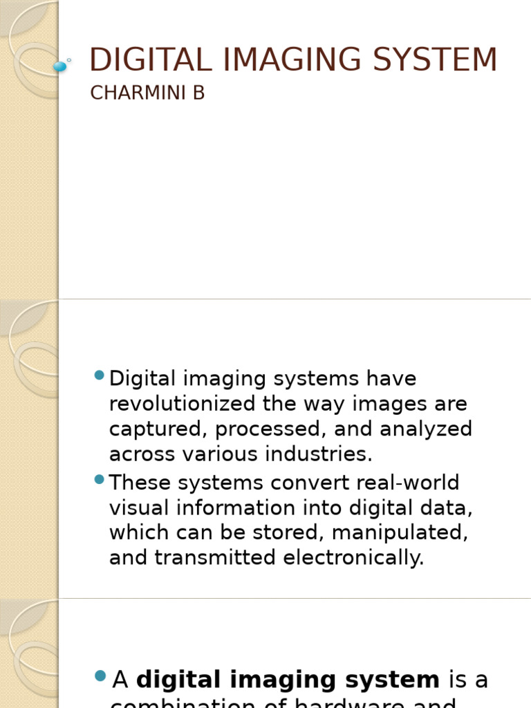 Overview of Digital Imaging Systems | PDF | Medical Imaging | Data ...