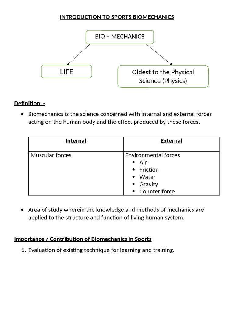 Introduction To Sports Biomechanics | PDF | Rotation Around A Fixed ...