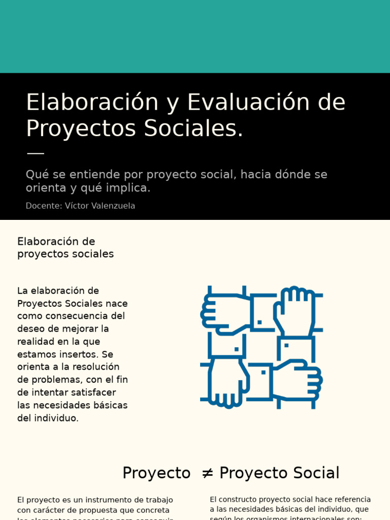 Elaboración y Evaluación de Proyectos Sociales. | PDF | Evaluación | Sociedad