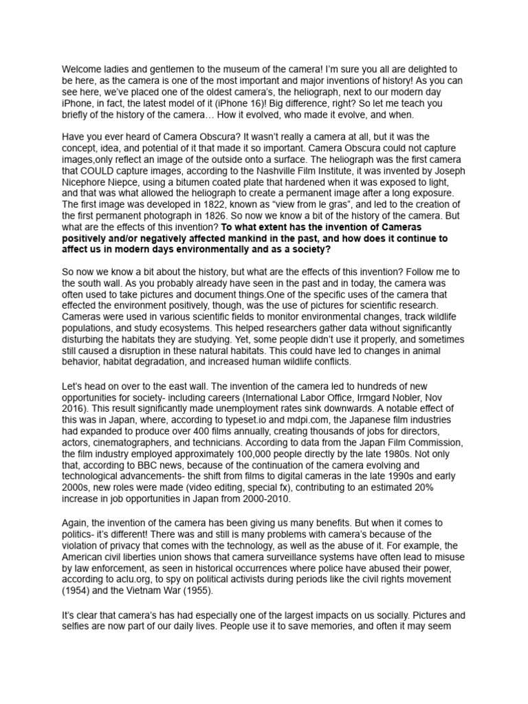 Museum Script - Seperate | PDF