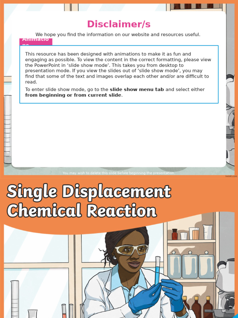 Au SC 2794 Single Displacement Chemical Reaction Powerpoint - Ver - 2 ...
