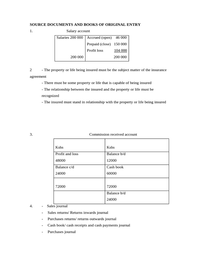 Source Documents and Books of Original Entry Ans | PDF | Finance ...