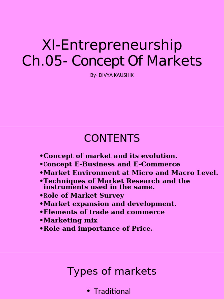 XI Entrepreneurship Ch5 | PDF | Marketing | Pricing