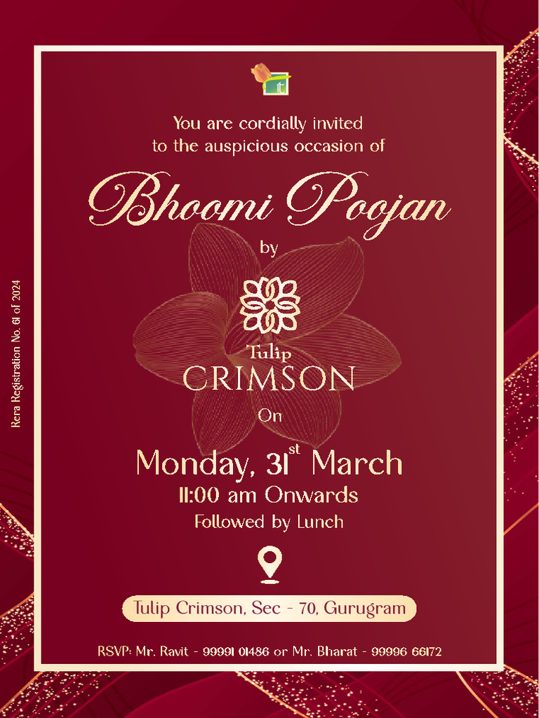Bhoomi Pujan 31st March Invite | PDF
