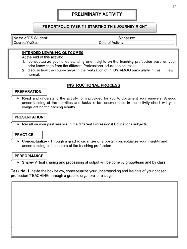 Preliminary Activity | PDF