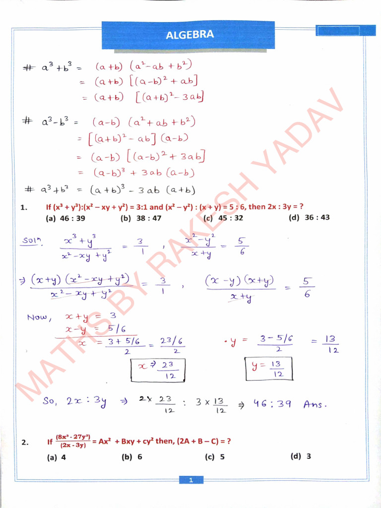 Algebra Notes 09-02 | PDF