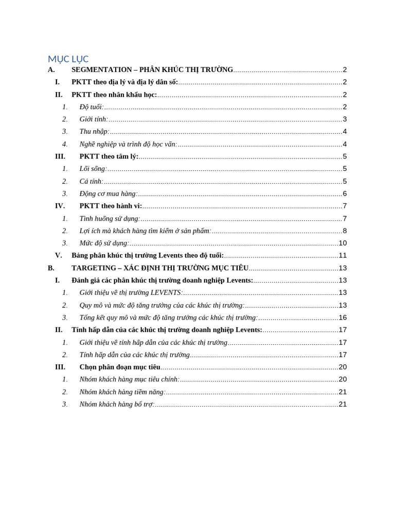 BT-CHƯƠNG-4-STP-NHÓM-8-MKT-CL | PDF