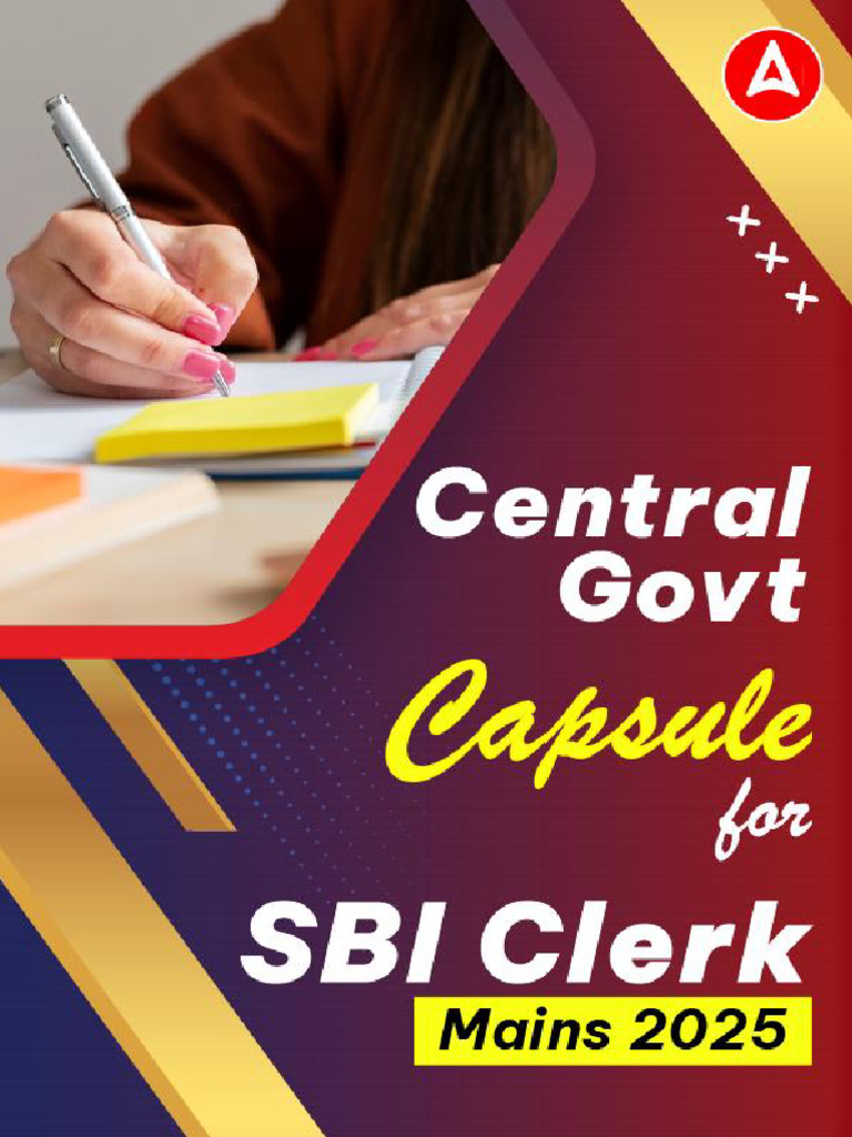 Central Govt Schemes Capsule For SBI Clerk Mains | PDF | Efficient ...