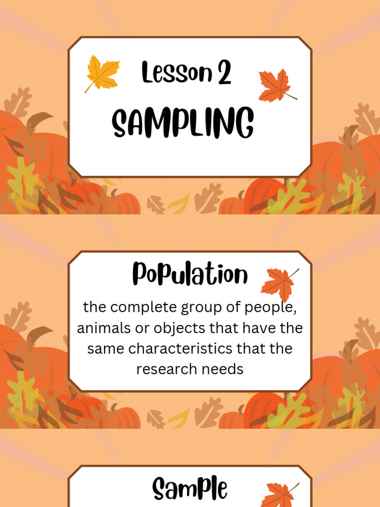 Q2 Module 5 Lesson 2 SAMPLING v.2 | PDF