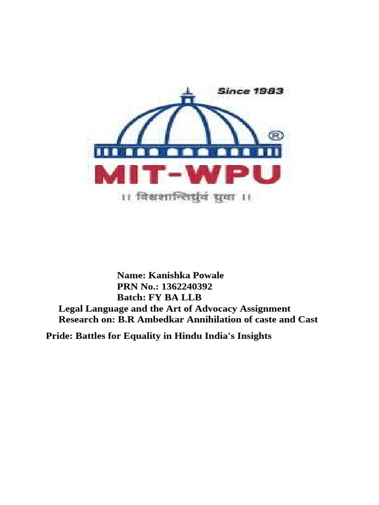 Challenge The Persistence of Caste Pride in Hindu Society | PDF | Caste ...